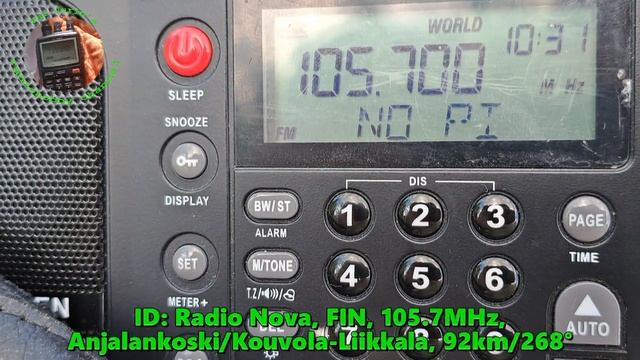 14.08.2025 10:31UTC, [Semilocal], Radio Nova, Финляндия, 105.7МГц, 92км