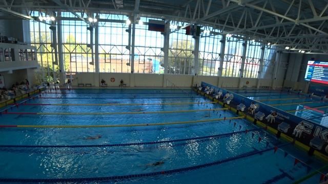 250925 100м спина Попова Женя 2016 7дор 2мин02сек 2юн Мачульская Вера 2015 4дор1мин52сек 2юн