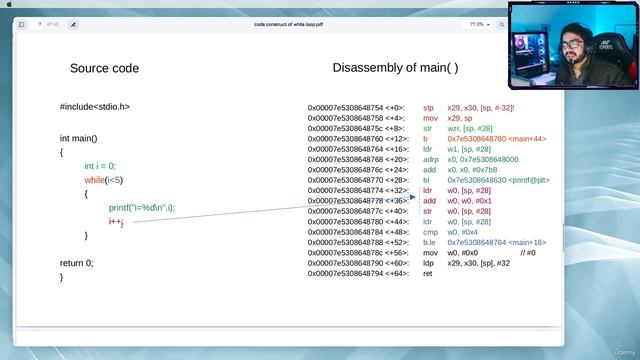 12.11 -Understanding code construct of while loop in disassembly code