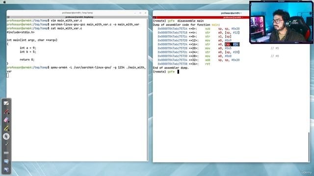 13.2 -Code construct pattern of integer variables in main function