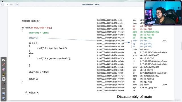 12.7 -Understanding code construct of if else in our disassembly of arm binary