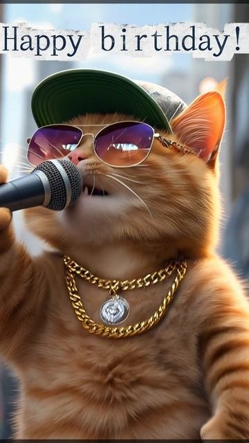 Видео открытка с Днем Рождения! Хип-хоп котики поздравляют. Happy birthday! #happybirthday