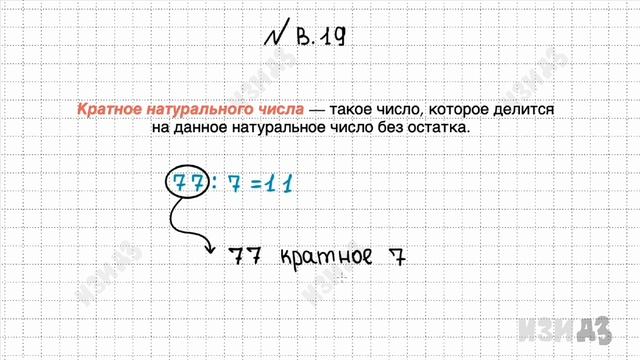 Кратное натурального числа