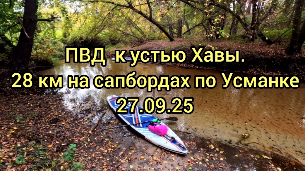 Поход выходного дня на сапбордах по Усманке к устью реки Хавы. 28км 27.09.25