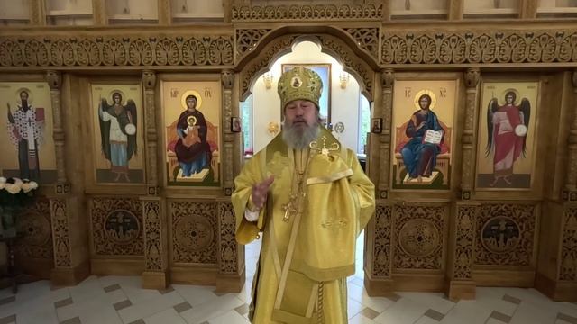 Проповедь епископа Максима в Успенском храме города Чаплыгина