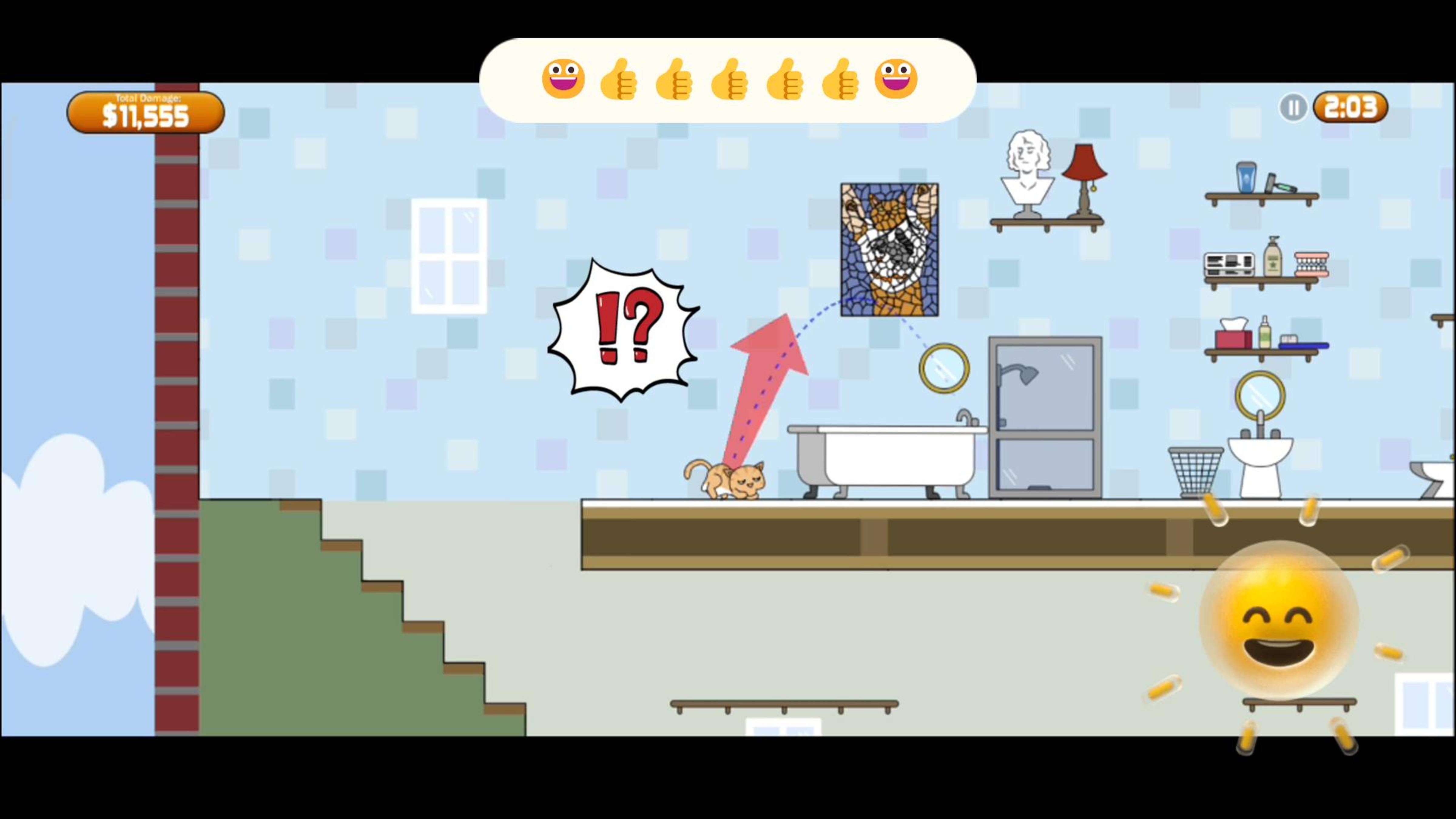 малыш комментирует игру, котенок добрался до ванной😆 #игры #малыш #котэ #котики