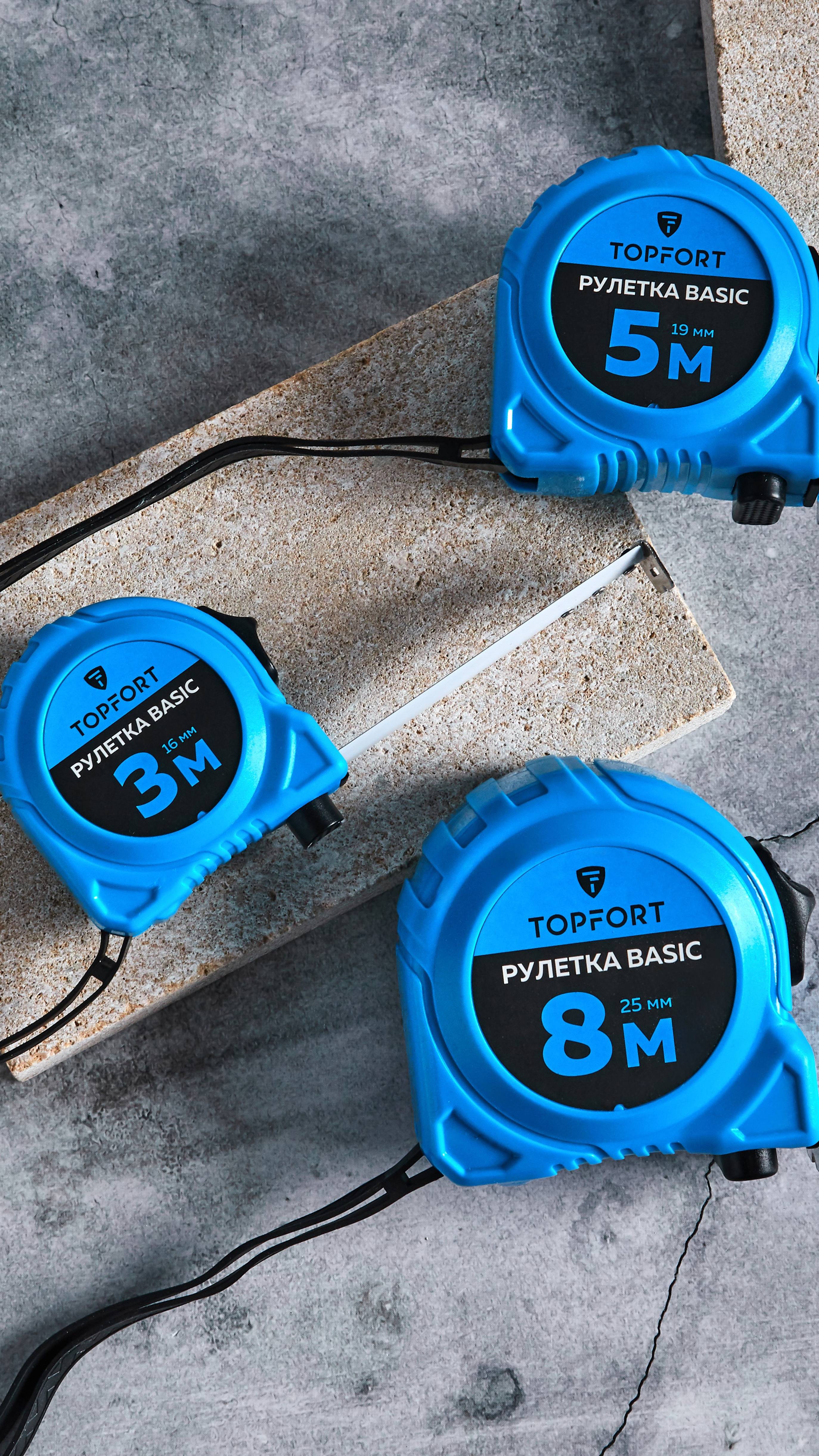 Рулетка строительная Topfort Basic 3 м х 16 мм (2019126)