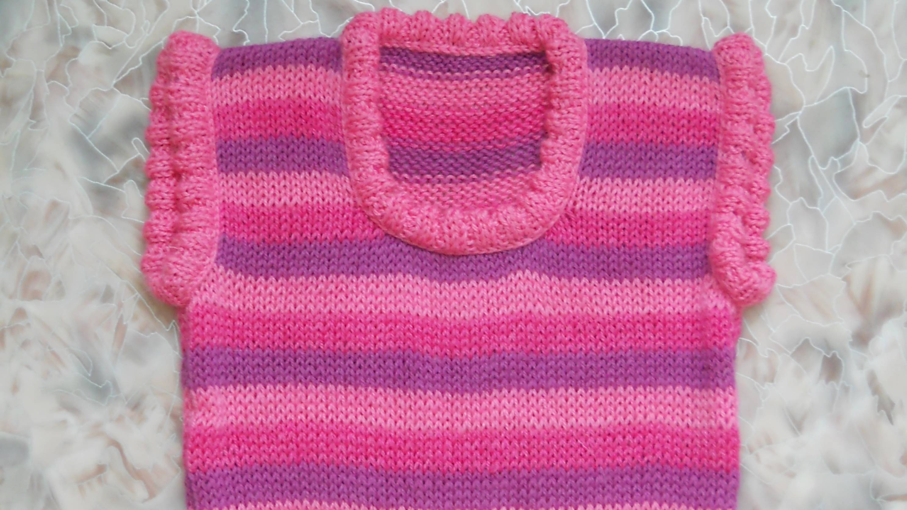 Безрукавка Полосатая спицами