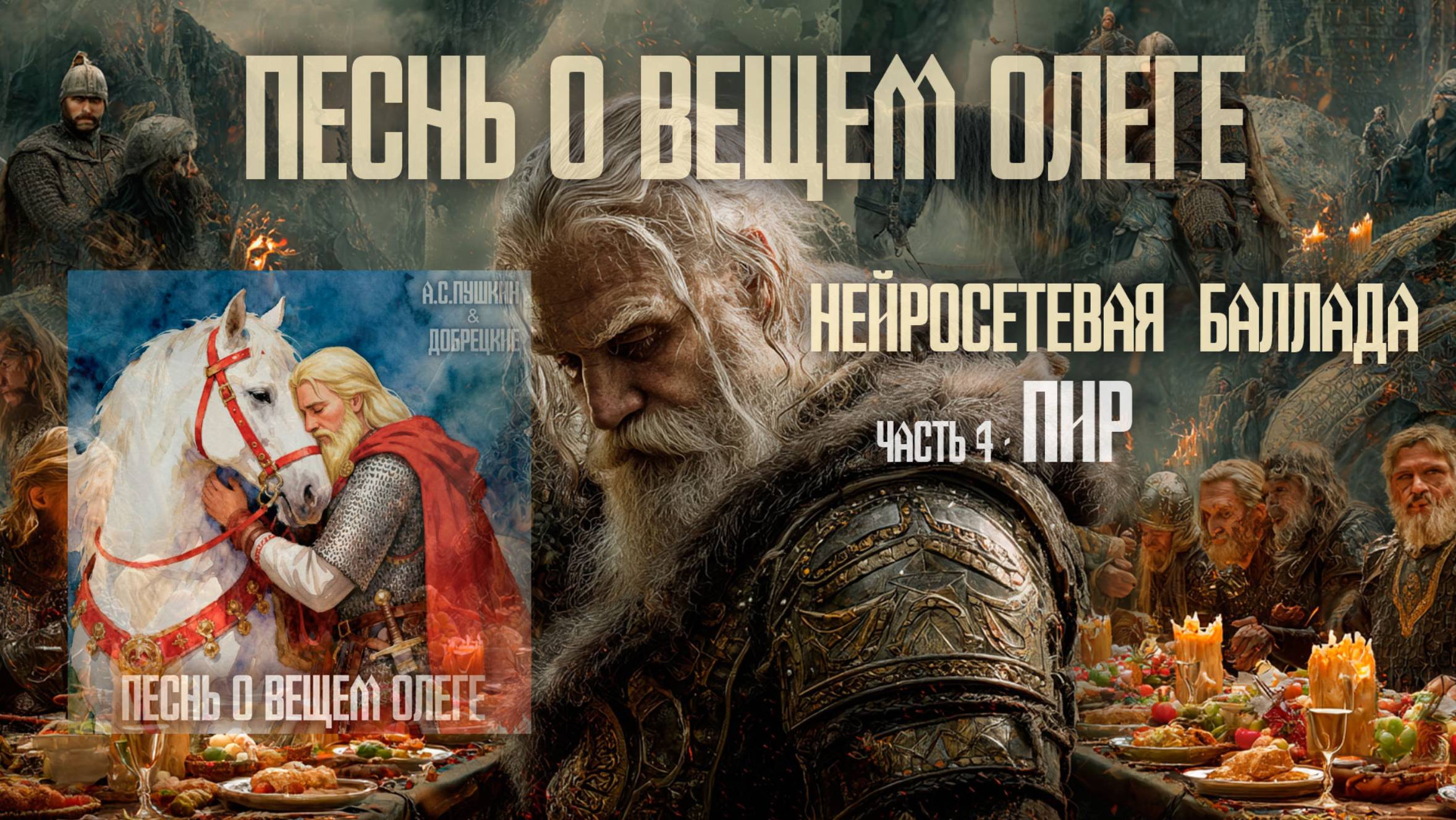 Пир - песня на стихи Пушкина "Песнь о вещем Олеге". автор Добрецкий Артем, Стихи поэтов в нейросети