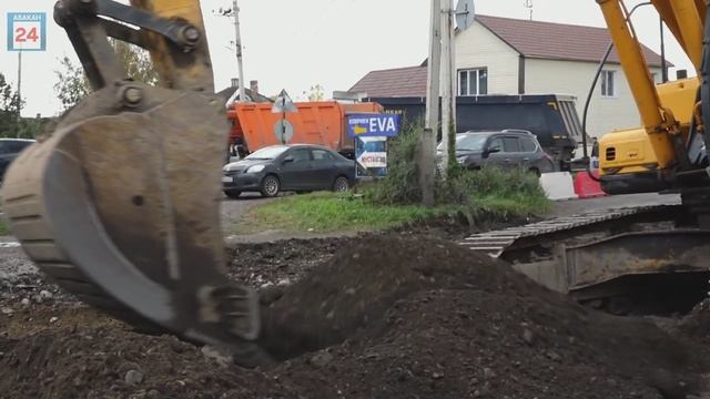 Замена дорожного полотна и обустройство тротуаров: капремонт улицы Крылова стартовал в Абакане