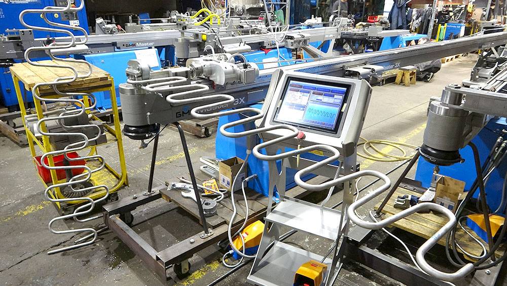 Гибка теплообменника 17 гибов по программе автоматический трубогиб с компьютером MASTER.3X