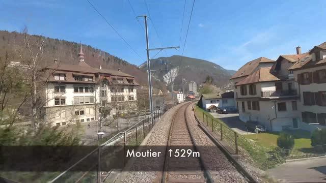 🚄 4К SmartTV ➤ На наклонном поезде Биль - Мутье - Делемон, по швейцарским горам Юра!