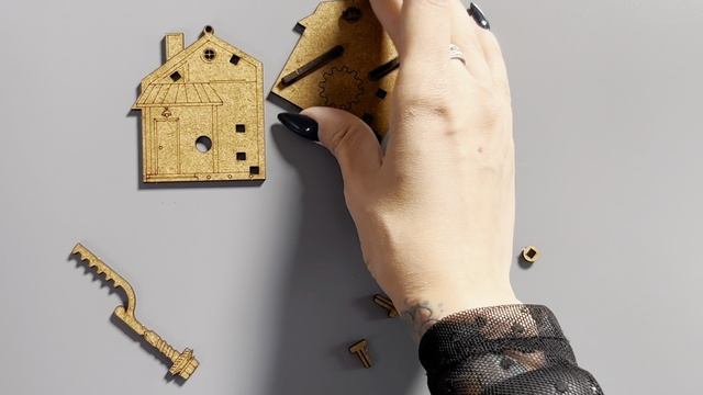 Видеоинструкция | Сборка открытки-конструктора "Домик" Daxmer