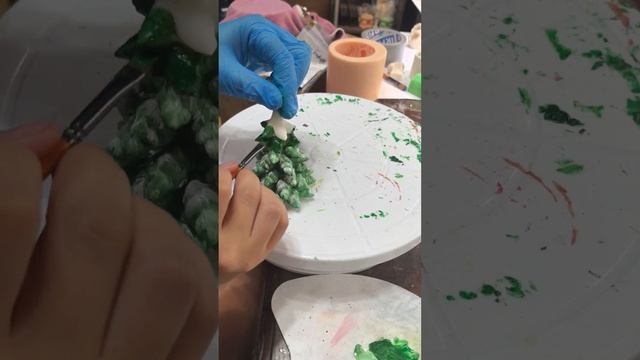 Интерьерные свечи ручной работы. Роспись свечи художником.