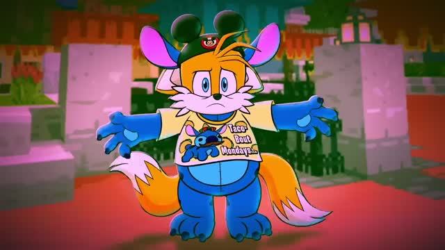 Sonic & Tails Disney LIFE in Minecraft! - Sonic Minecraft Stories( tails love disney)