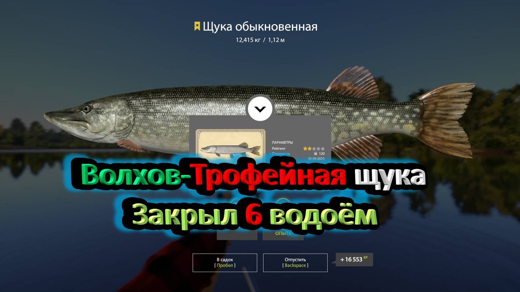 Трофейная щука-р.Волхов Русская рыбалка 4