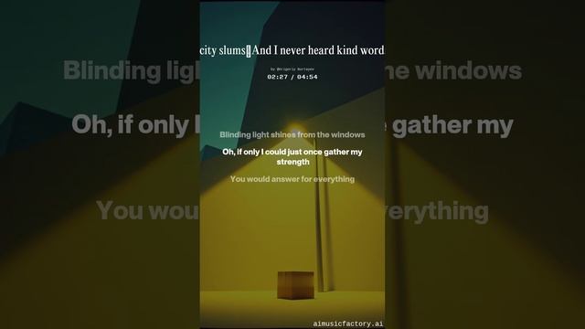 I began my life in the city slums. And I never heard kind words. When you caressed (1)