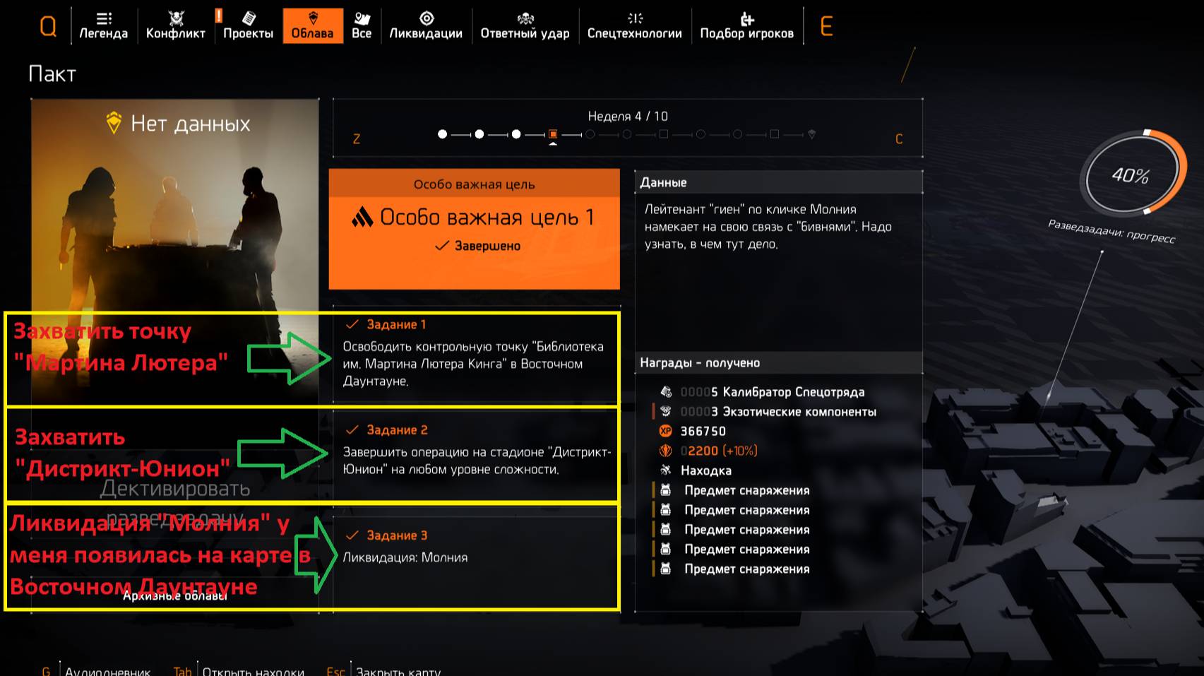 Tom Clancy's The Division 2 - "ПАКТ" Разведзадача № 4 (у меня так получилось выполнить)