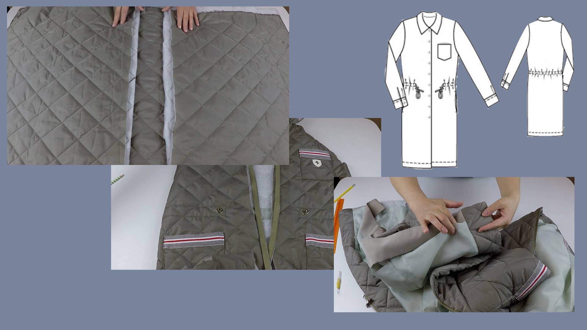 Скоро похолодает, пора утеплятьсяКупила стёганную ткань и сшила себе пальтоСэкономила 15000 рублей.