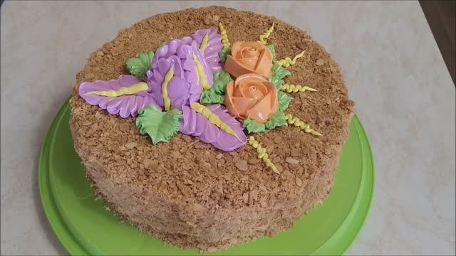 Украшение торта белково заварным кремом в домашних условиях ЦВЕТОЧНАЯ КОМПОЗИЦИЯ