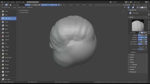 Основы скульпинга — Основы Blender 42