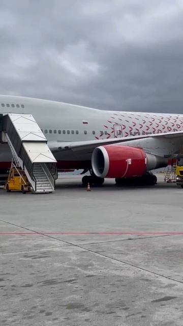 Boeing-747 а/к Россия в аэропорту Шереметьево ✈️