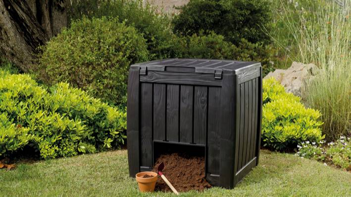 Компостер садовый Keter DECO COMPOSTER объем 340 л из пластика под дерево для дачи