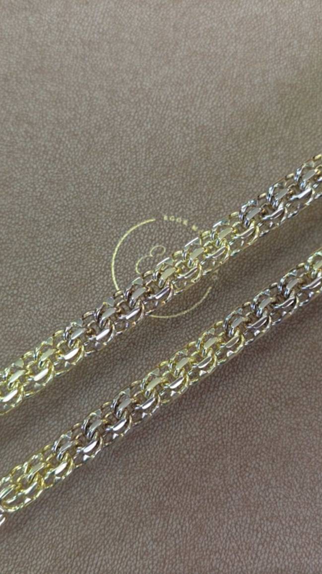 Эксклюзивная цепь из белого и желтого золота