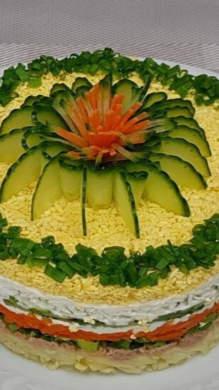 Рецепт Салата Нежность на праздник | Вкусно Просто Быстро | #shorts #салат #рецепты #еда #кулинария