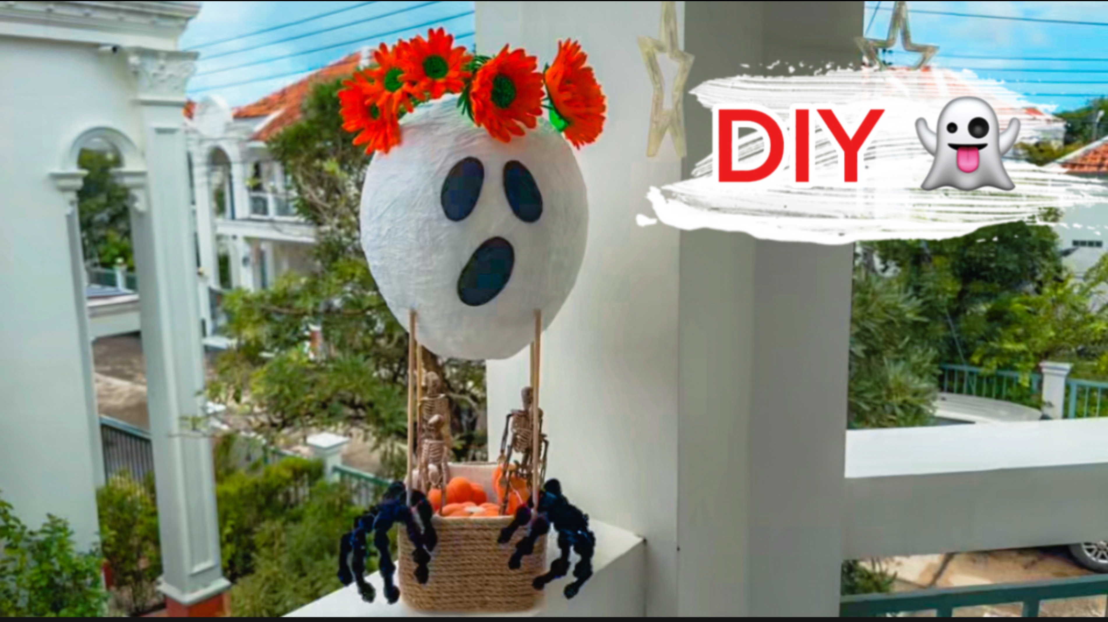 Декор на Хэллоуин  👻. Воздушный шар в форме привидения 👻