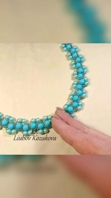 Колье из бусин "Бирюза"(26)