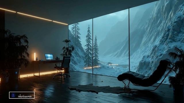 Deep Focus Music for Productive Work ｜ Chillout Winter Mountain View Ambience & Study Vibes