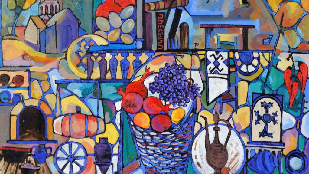 "Традиции" превращаются в картину "Дары Армении".  Художник Лиана Мкртчян и АБМ-ИИ