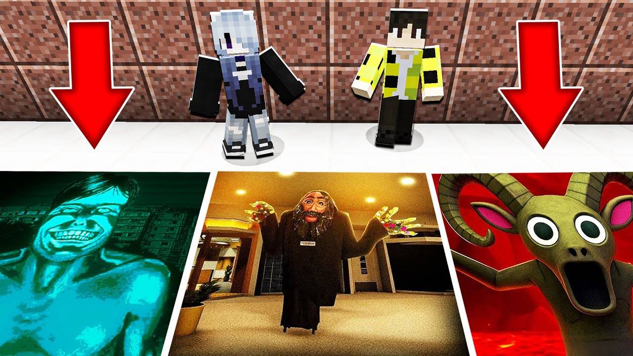 ВЫБЕРИ ПРАВИЛЬНУЮ ЯМУ КАТЯЩИЙСЯ ГИГАНТ ГОСТЬ NO IM NOT HUMAN КОЗЁЛ 99 НОЧЕЙ РОБЛОКС В МАЙНКРАФТ