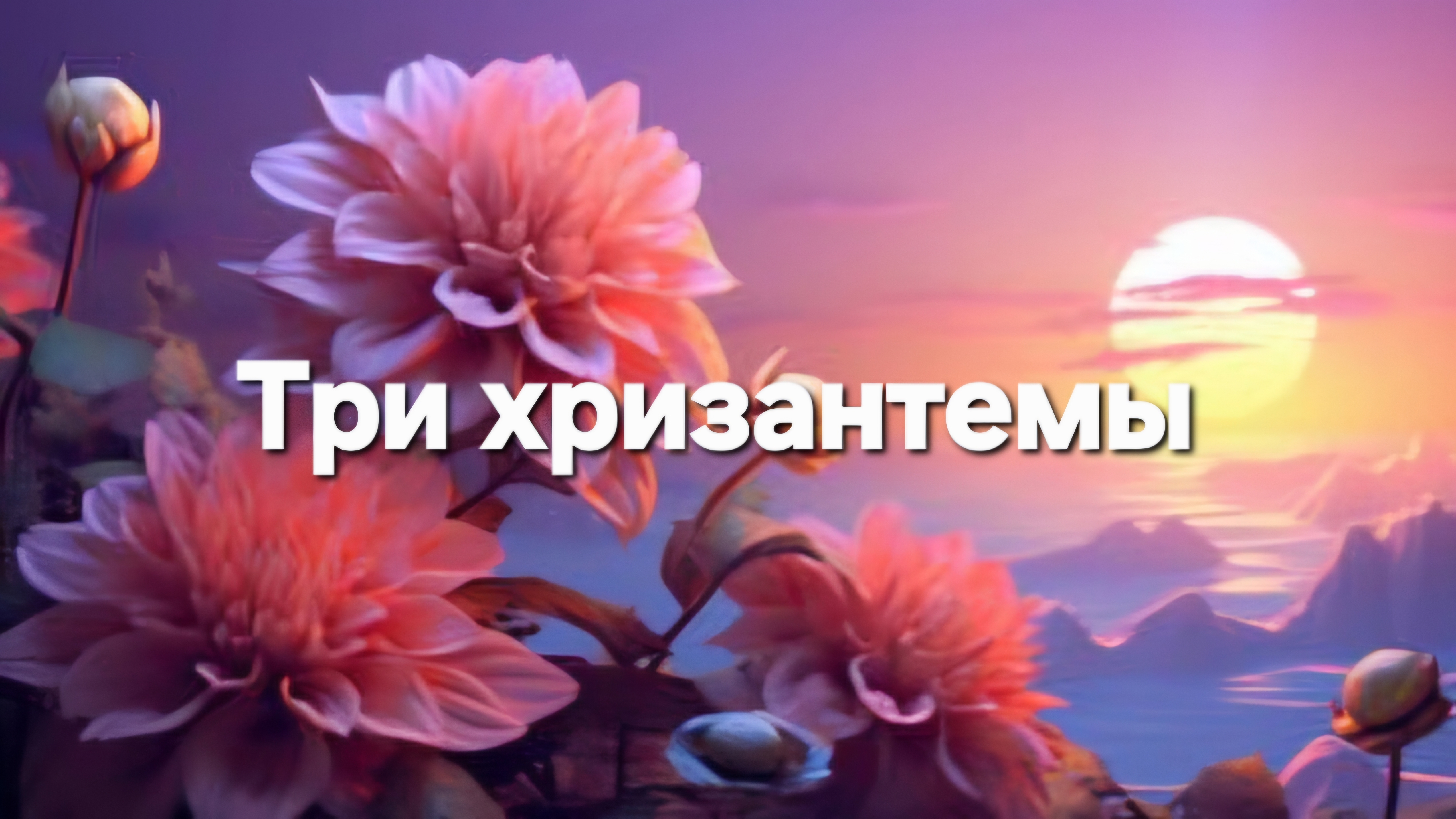 Три хризантемы