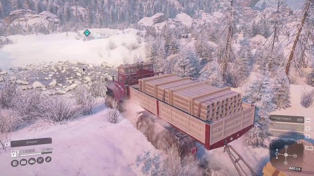 SnowRunner. Амур. Северный щит. Поручение "Обрушивщийся мост".