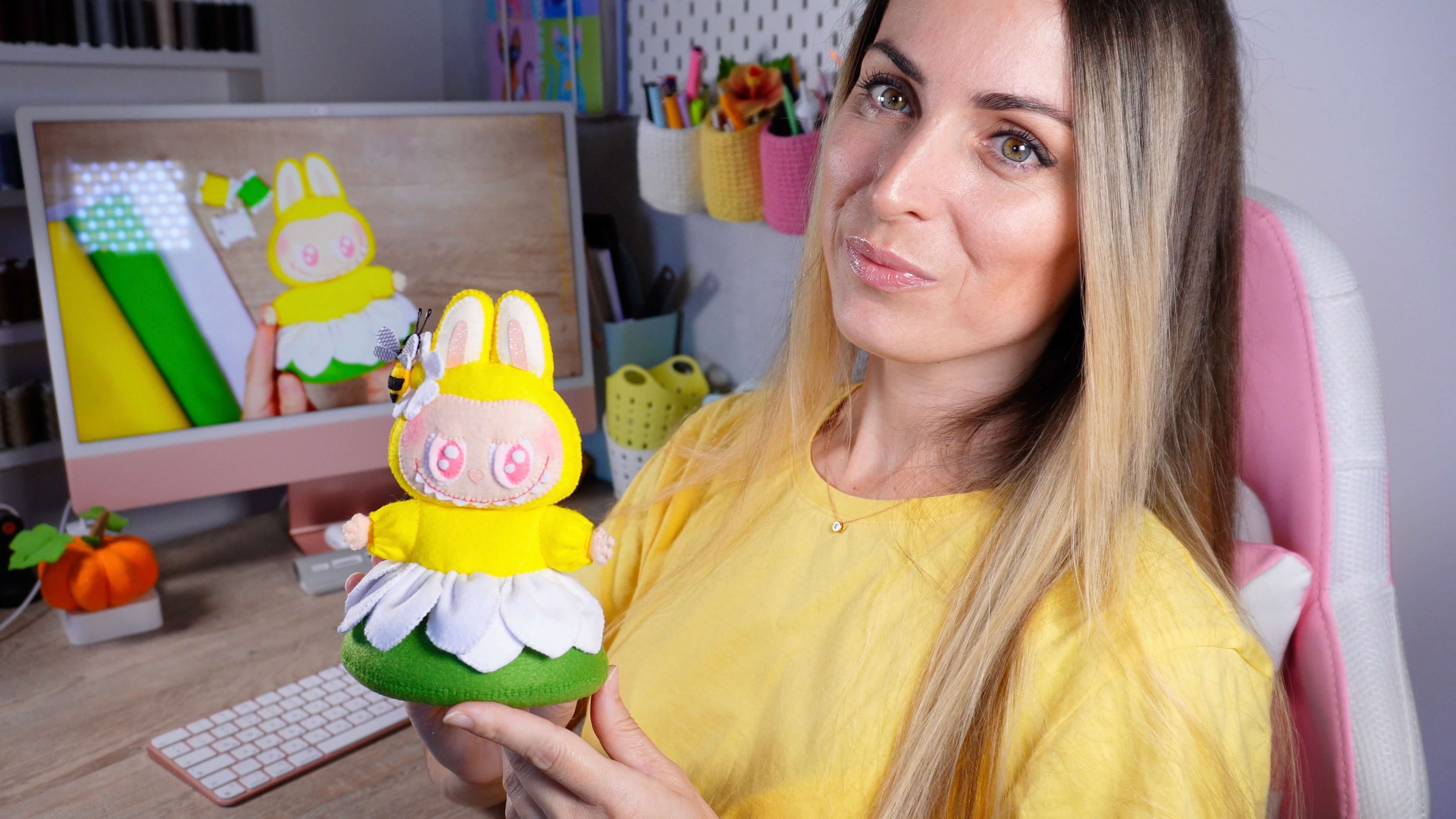 Цветочное платье для Лабубу своими руками / Одежда для Лабубу своими руками