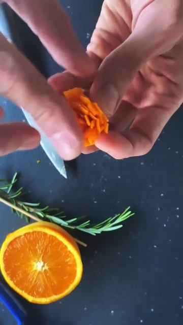 Украшение бокала цитрусовыми. 8