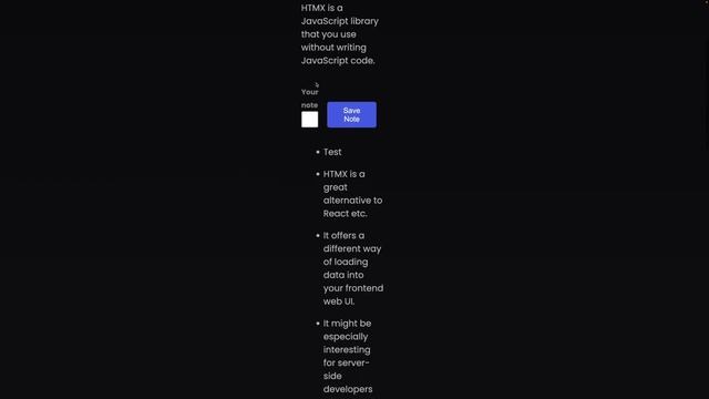 12. Handling POST Requests & Responses with HTMX - 453K