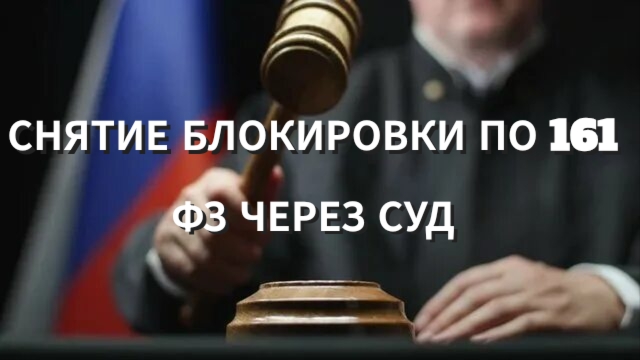СНЯТИЕ БЛОКИРОВКИ ПО 161 ФЗ ЧЕРЕЗ СУД