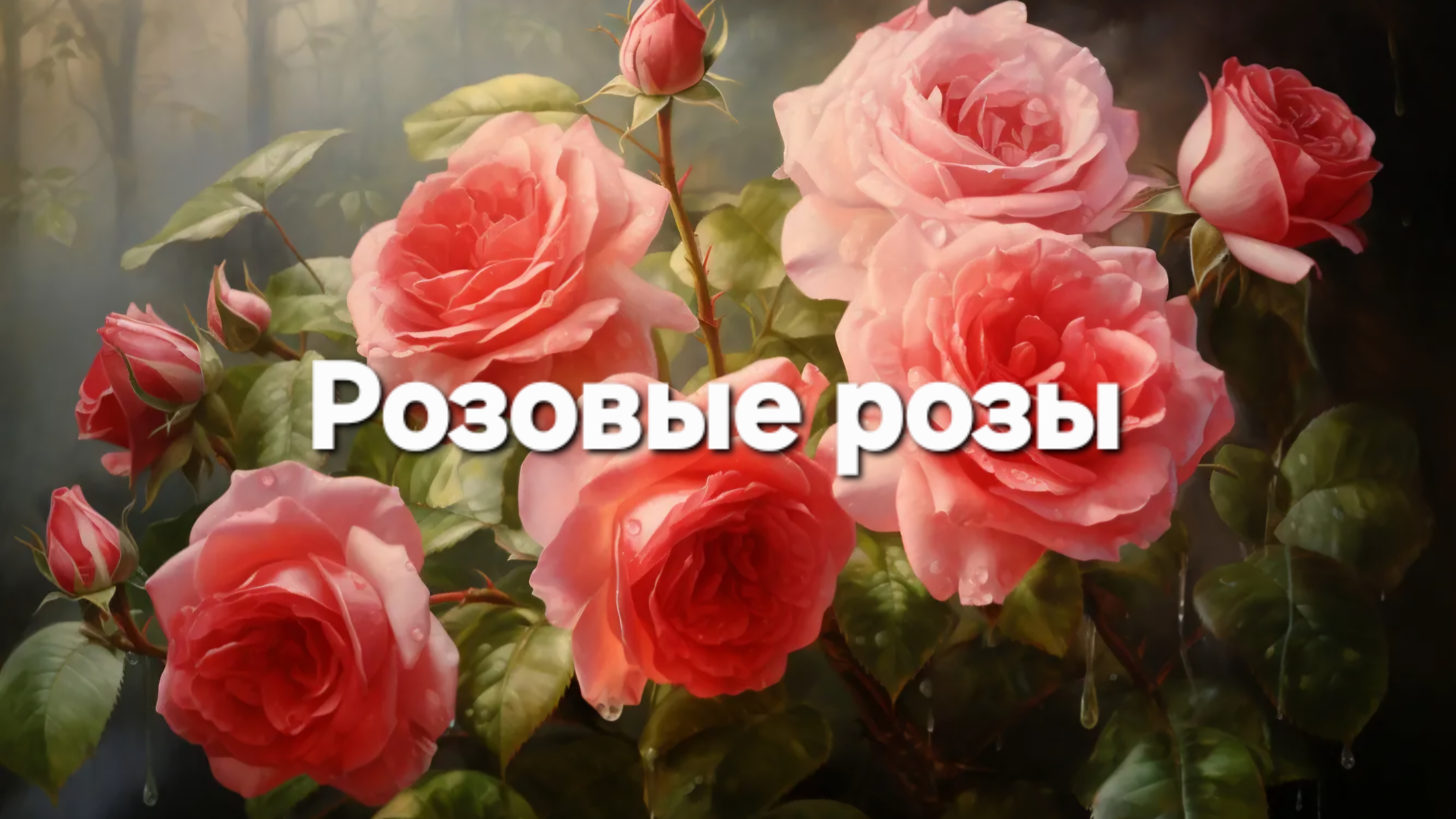 Розовые розы