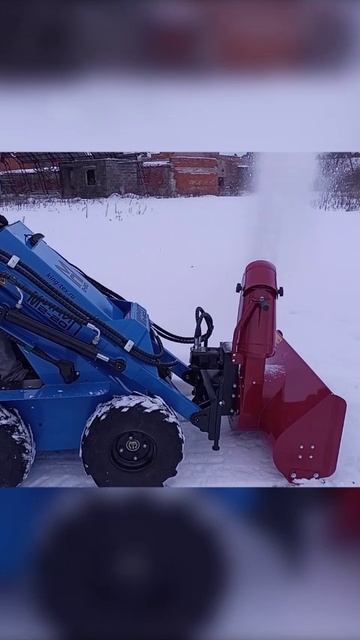 МиниП и снегоротор#Shorts#Минипогрузчик#снегоуборщик#Кингтех#техникадлястройки