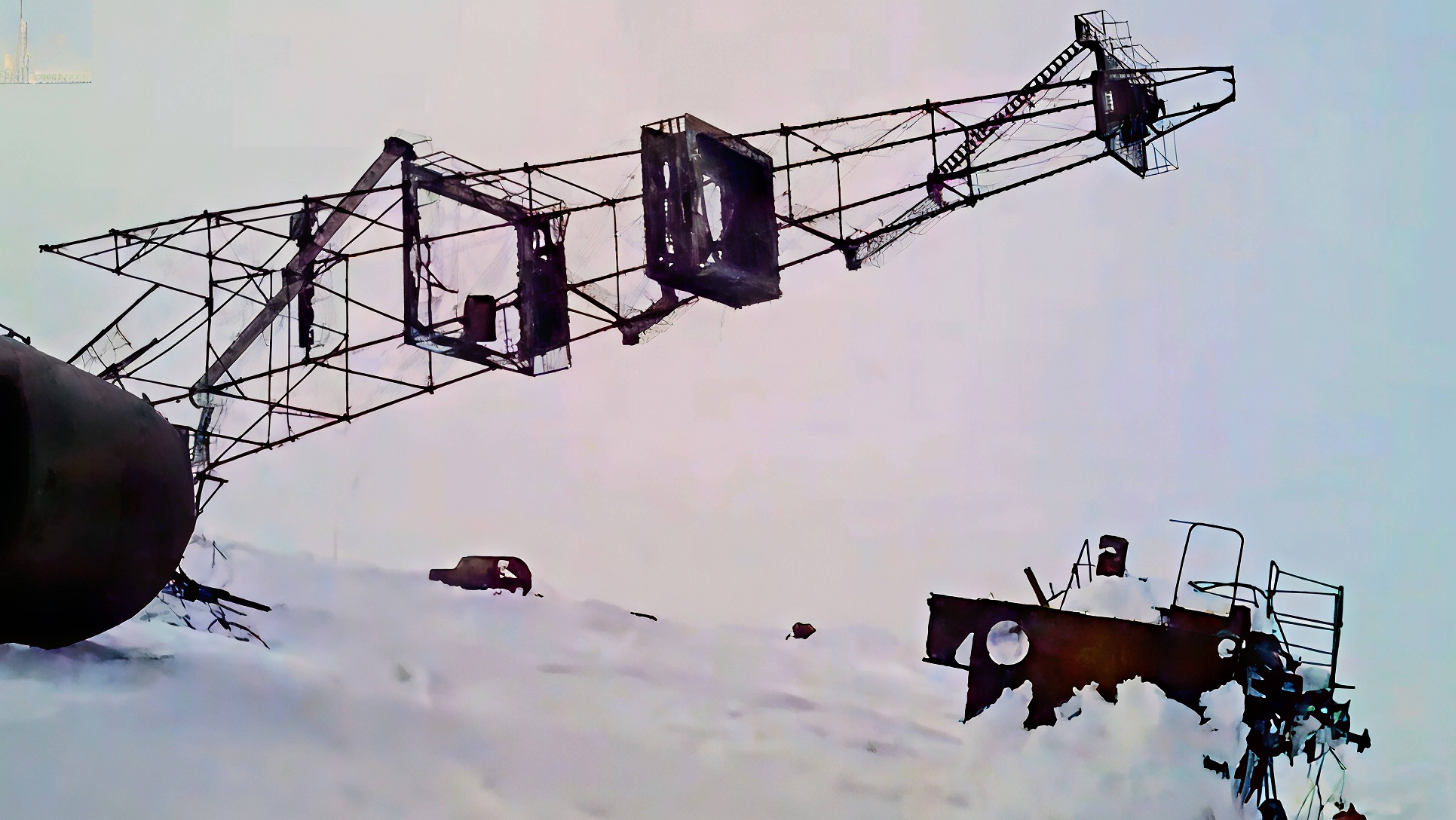 Нефтяную буровую вышку завалили на металлолом😧