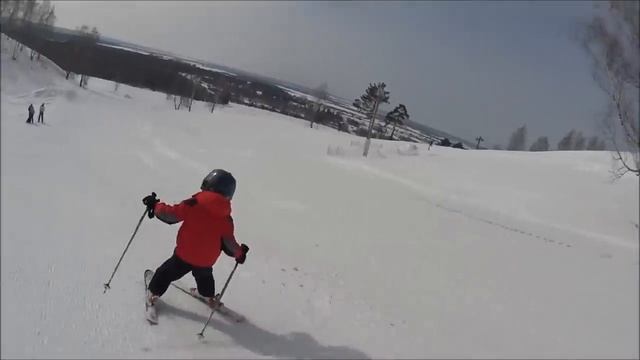 Самы первы спуск Лёня Лыжи 2015