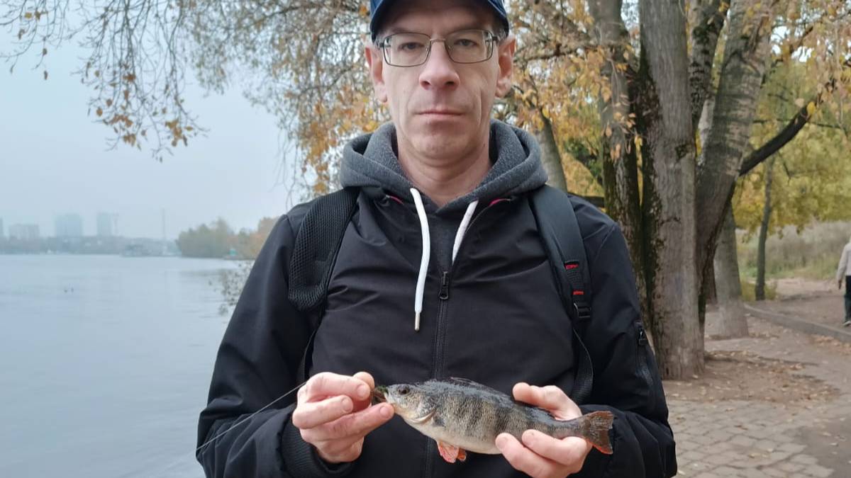 Окунь на Отводной поводок Химкинское водохранилище  09.10.2025