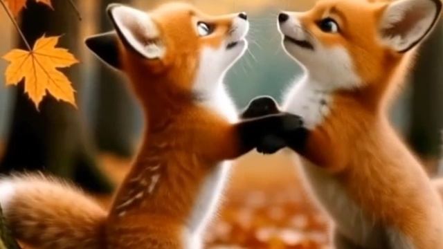 Мультфильм про лисят.