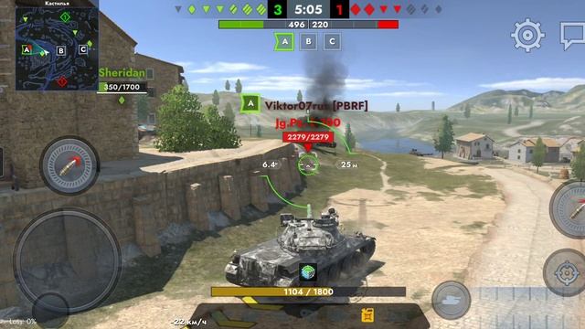 Танки блиц. Стоковый AMX 30 B на Кастилье