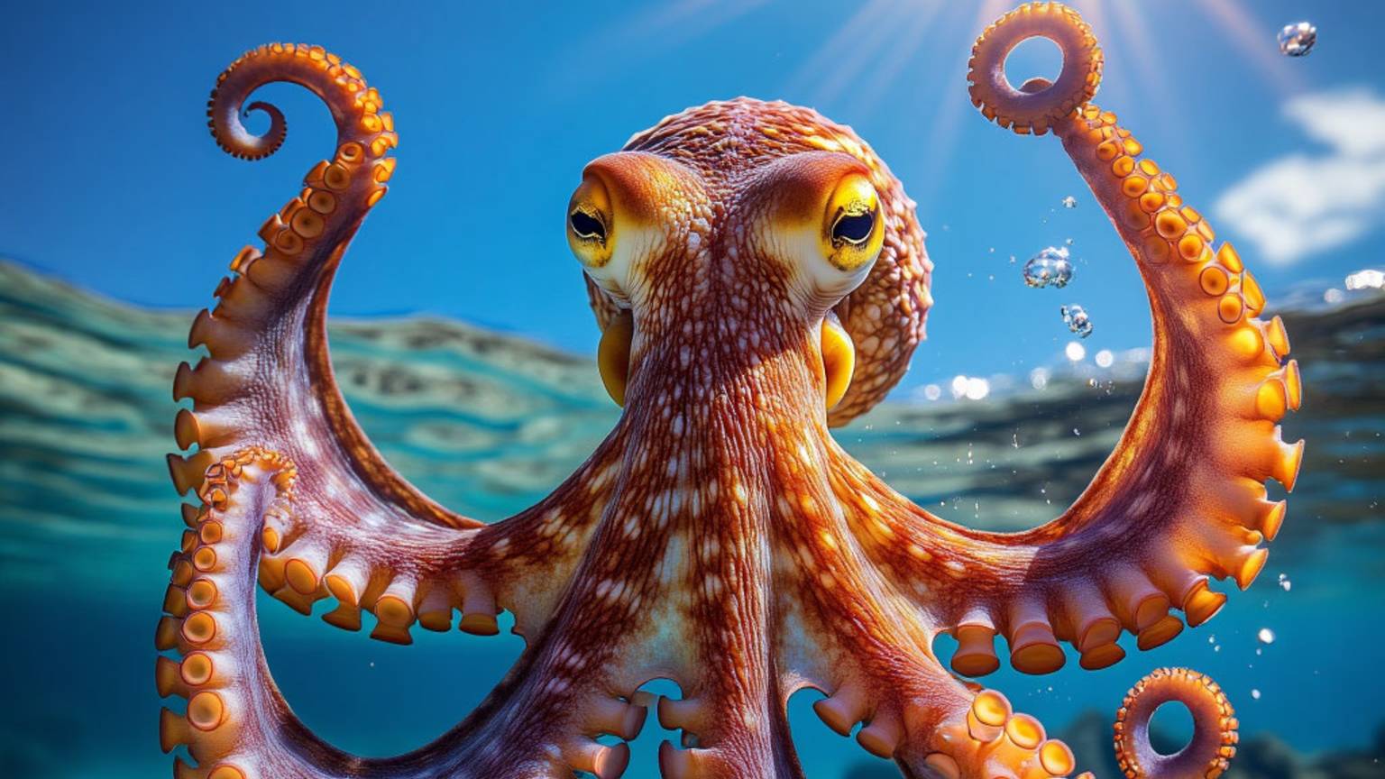 осьминог, крылатка, дайвинг в Хургаде; дайвинг в Египте;