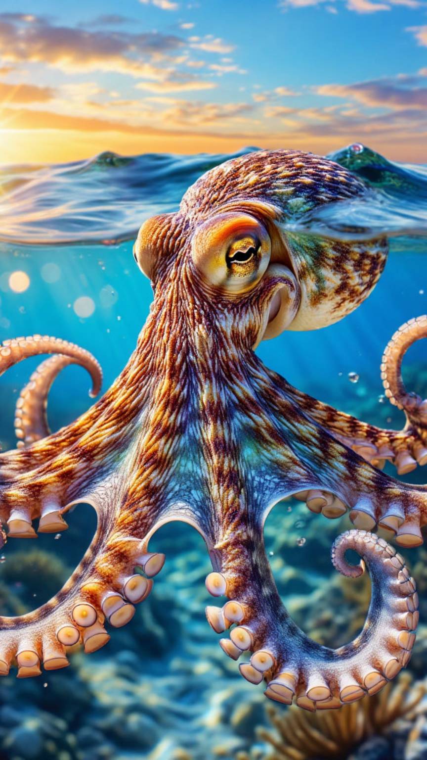 осьминог, дайвинг в Хургада; дайвинг в Египте