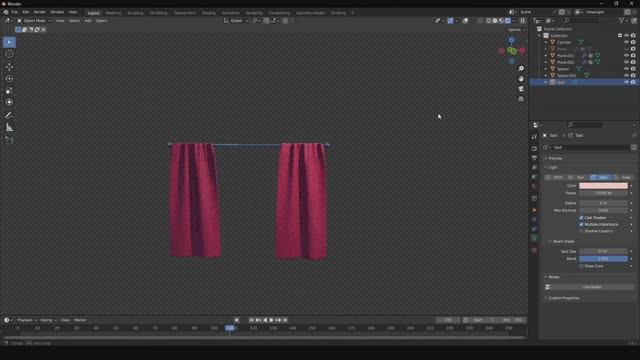 Шторы в Blender за 1 минуту